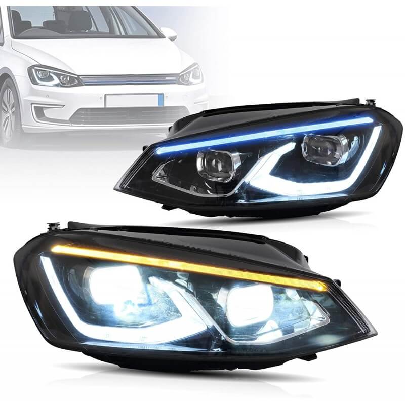 FULL LED HEADLIGHTS FOR GOLF 7 MK7 VII VAN VARIANT TSI TDI FROM 2012 TO ...