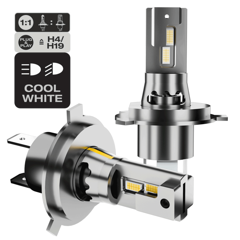 KIT LAMPADE H4 H19 BI-LED 12/24V 1:1 EASYPro PLUG & PLAY CANBUS FUZION